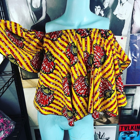 Vintage | Tops | Vintage Cotton Boho Off The Shoulder Tribal Top Blouse ...